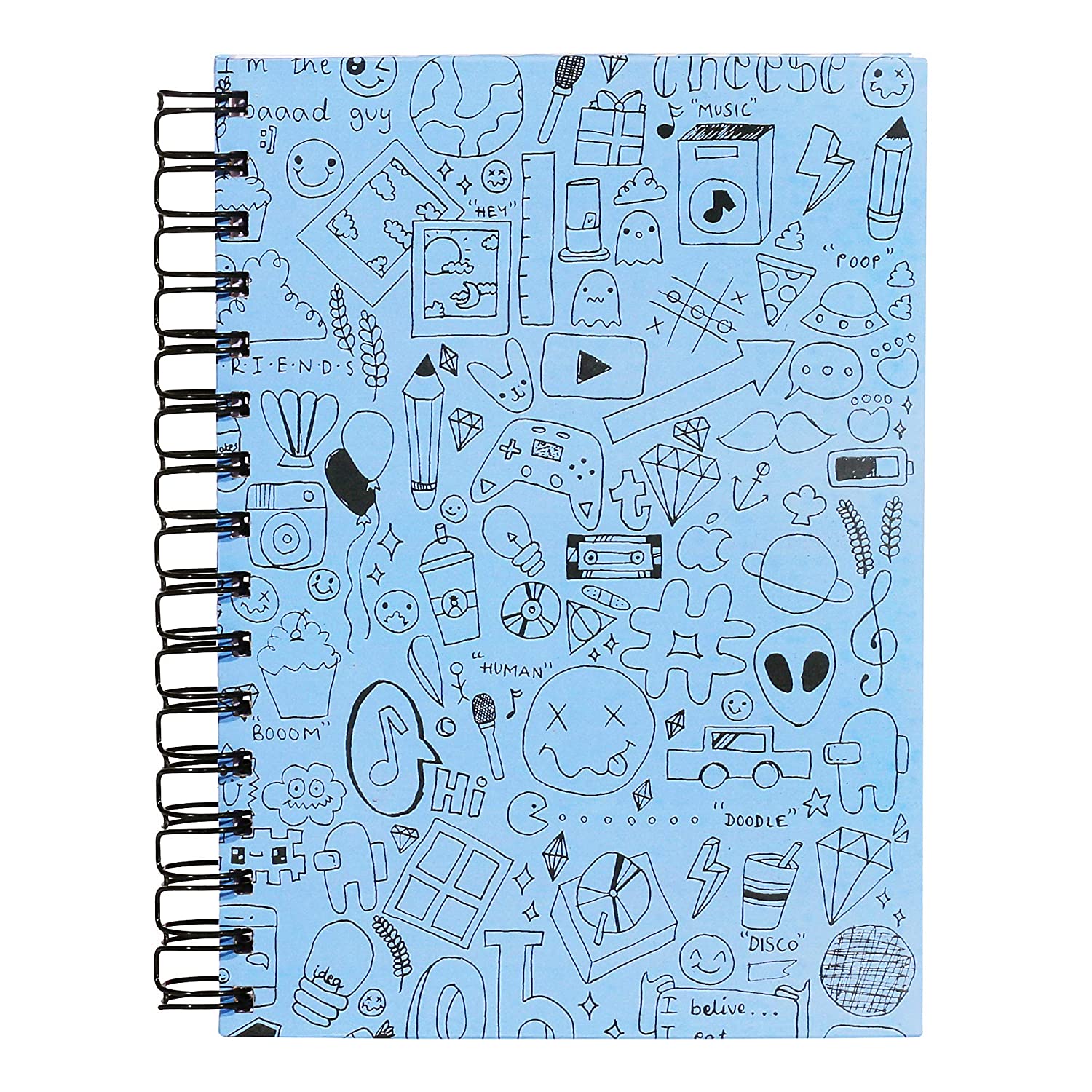 Buy Role and Rollland Dark Blue Doodle A4 Size Notebook Online @ ₹300 ...