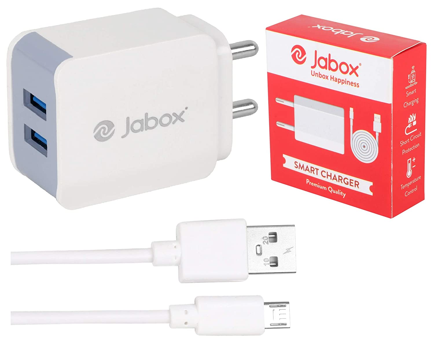 Buy Jabox JBA-2024B 2Port 5V / 2.4A USB Wall Charger Fast Charger ...