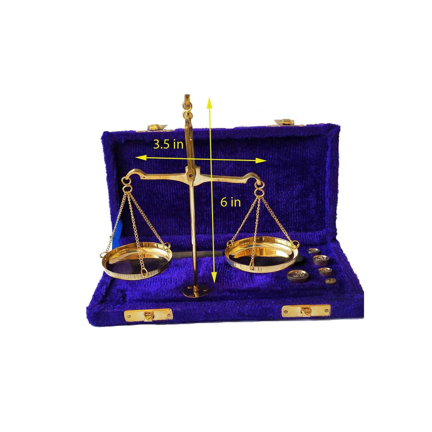 Buy Traditional Brass Tarazu/Vintage Weighing Machine Showpiece with ...