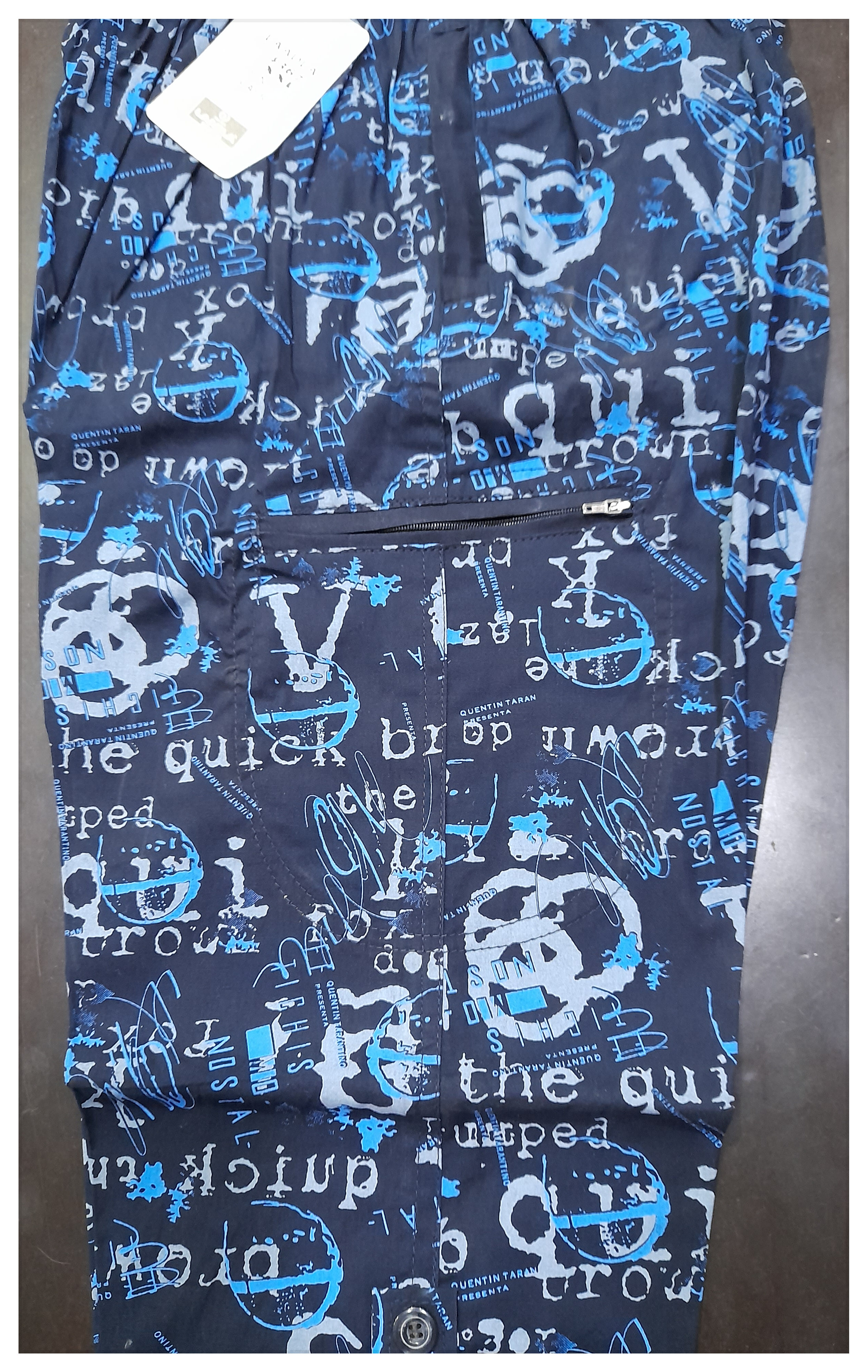 Buy Men's Front Zip And Pocket Zip L Size Printed Cotton Capri Online ...