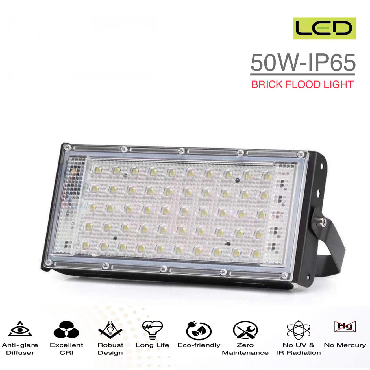 Buy LED 50W Ultra Thin Slim IP65 LED Flood Outdoor Cool Day Light White ...