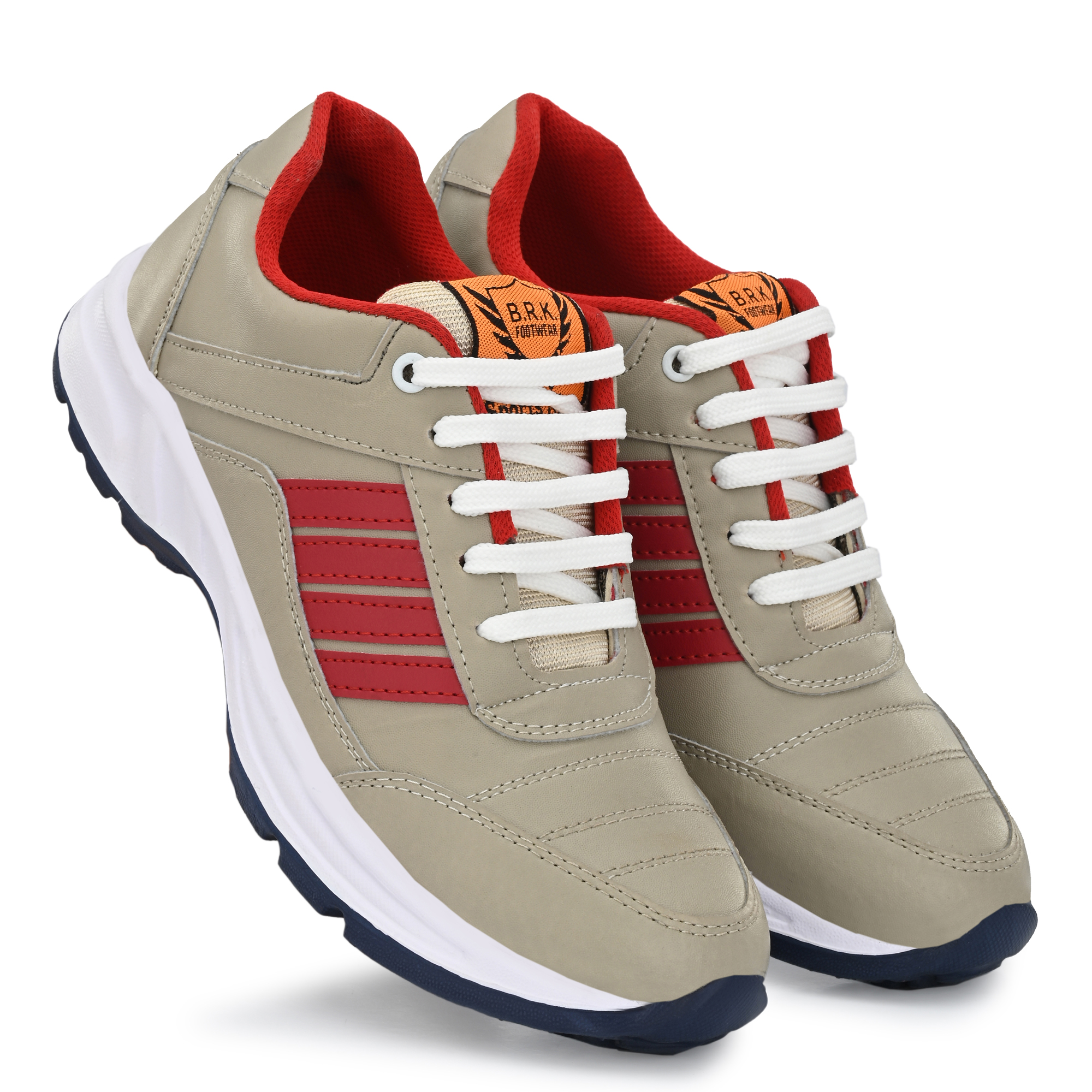 Buy BRK Brands Inc. Men's Cream Running Sports Shoes Online @ ₹699 from ...