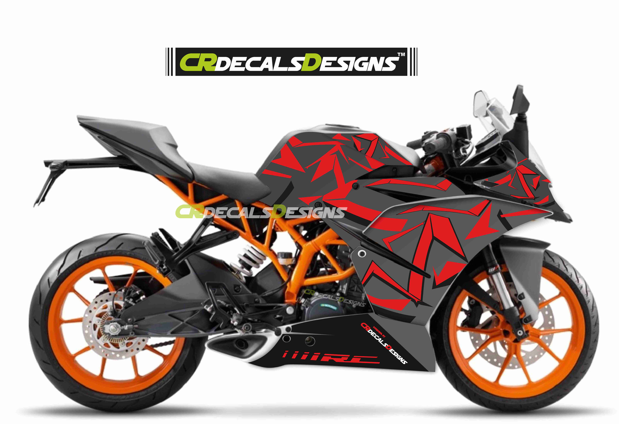 Buy KTM RC 125/200/390 Custom Decals/ Wrap/ Stickers DARK ABSTRACT ...