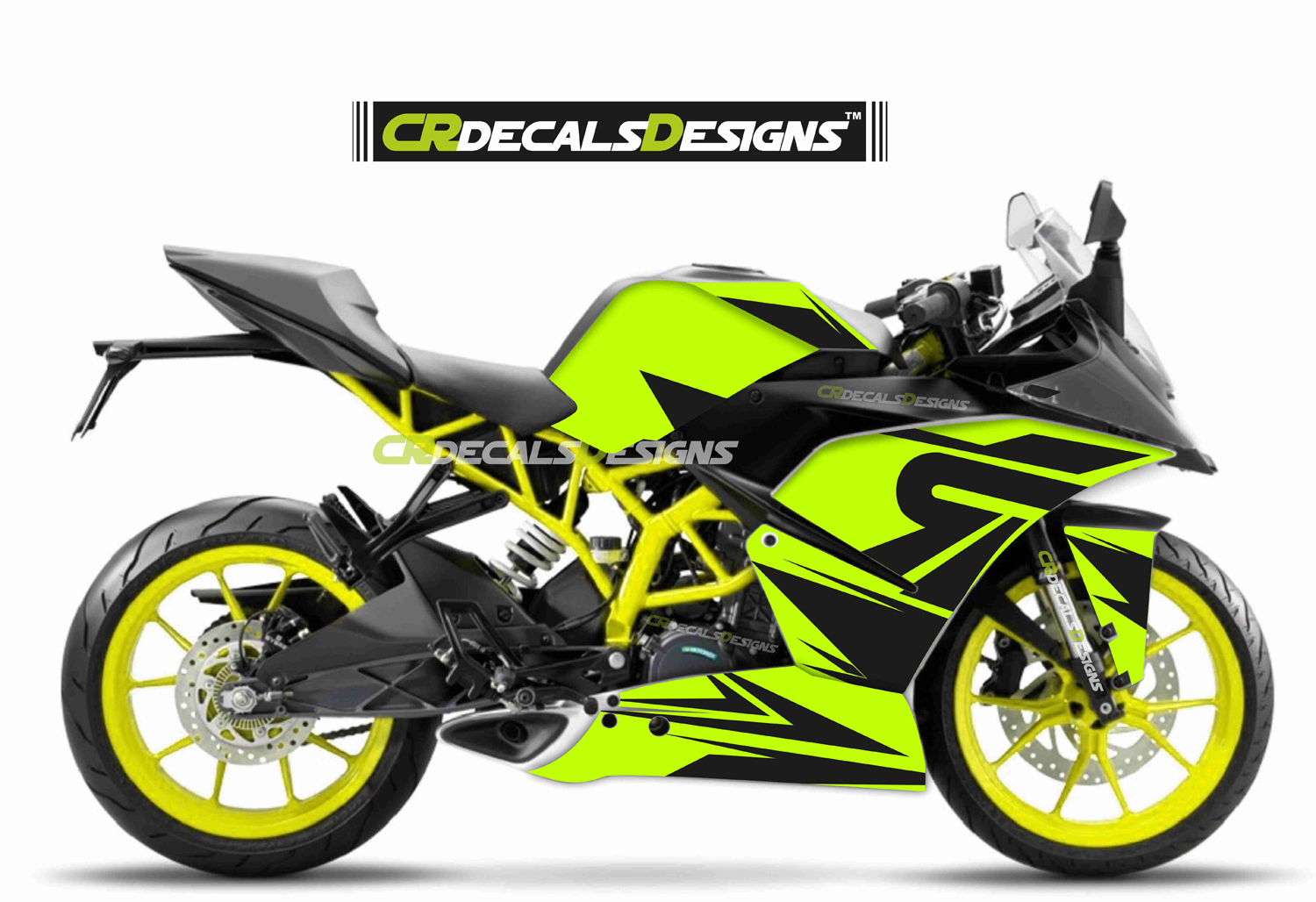 Buy KTM RC 125/200/390 Custom Decals/ Wrap/ Stickers NEON Kit Online ...