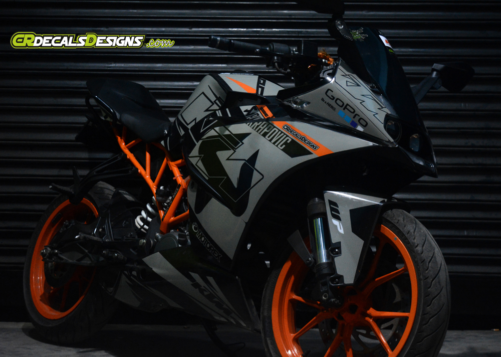 Buy KTM RC 125/200/390 Custom Decals/ Wrap/ Stickers AKRAPOVIC Edition ...