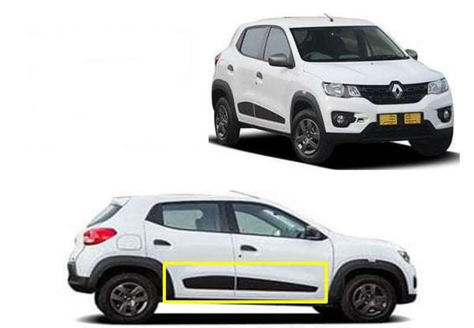 Buy Side door Beading For Renault Kwid Matt Black Set of 4 Online ...