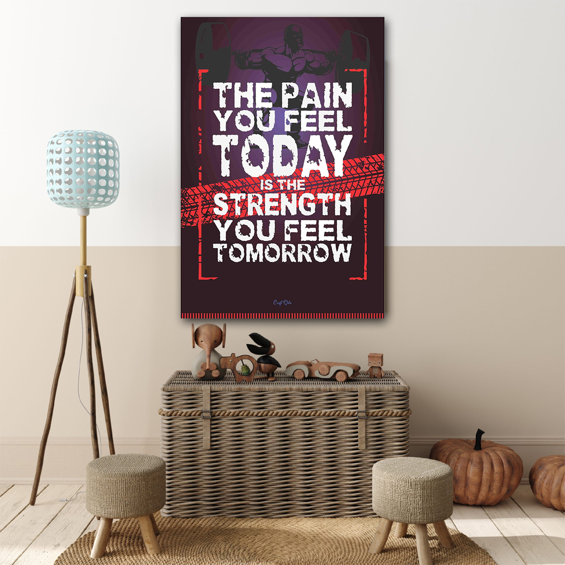 Buy The Pain You Feel Today is Strength You Feel Tomorrow Wall Sticker ...