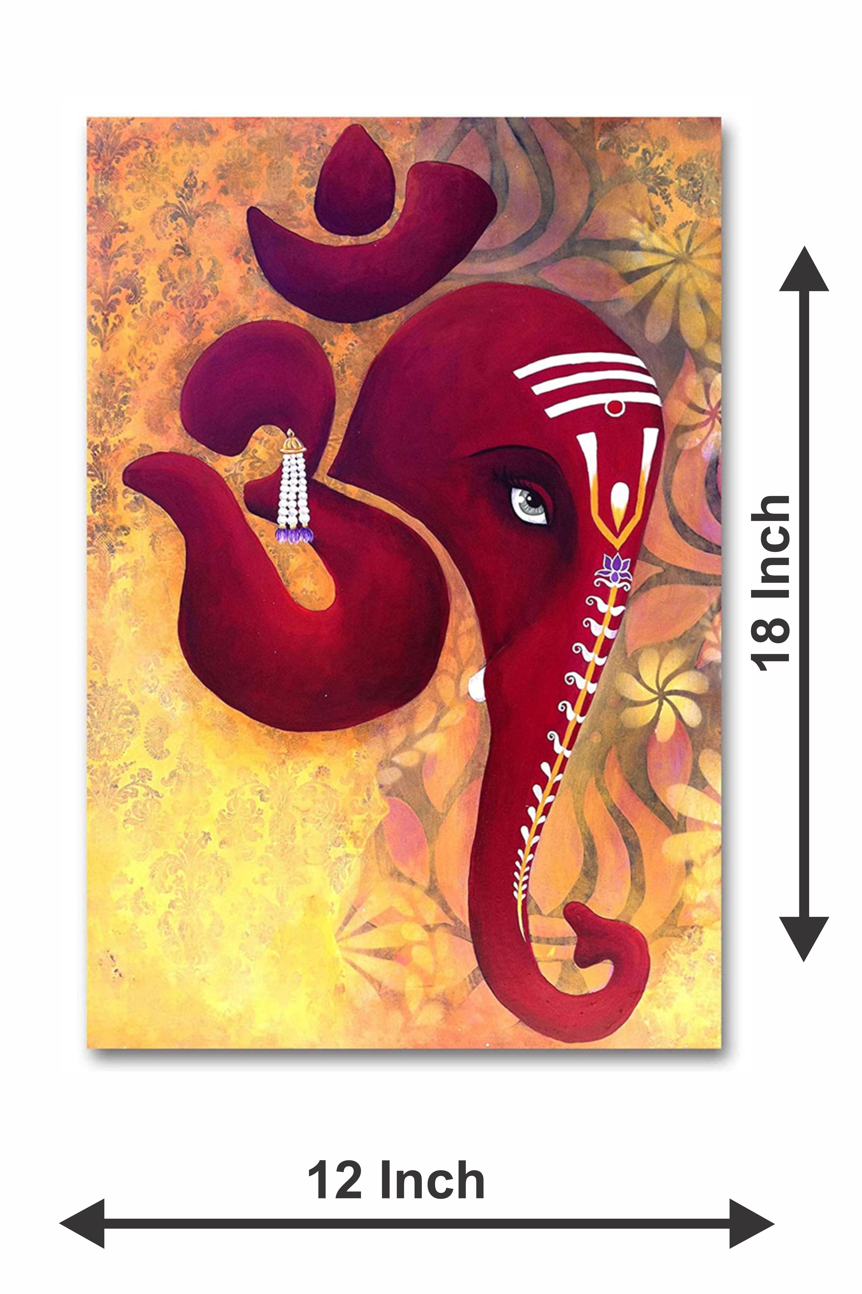 Buy Lord Ganesha a Festival Wall Sticker Poster For Living Room Home ...