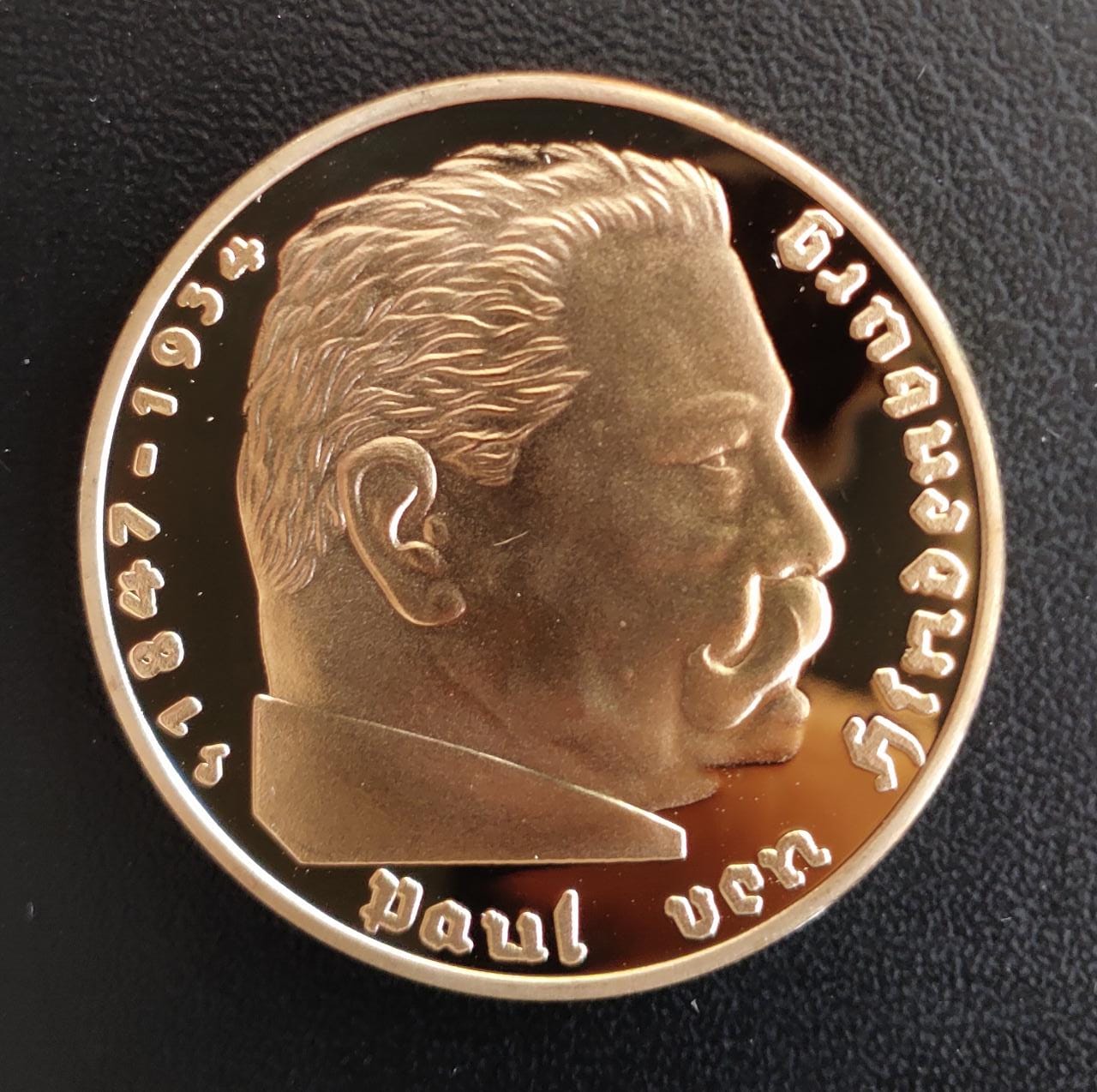 Buy 5 Reichsmark Paul Von Hindenburg Gold Plated Coin Online @ ₹1999 ...