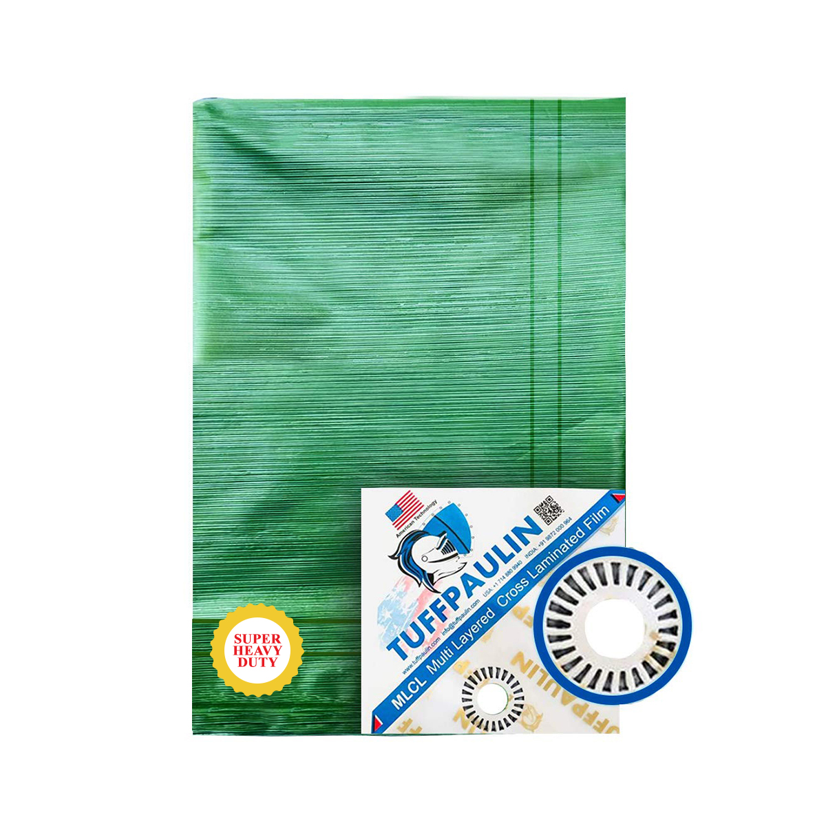 Buy TUFFPAULIN 40FT X 30FT 200 GSM Green Super Heavy Duty Tarpaulin ...