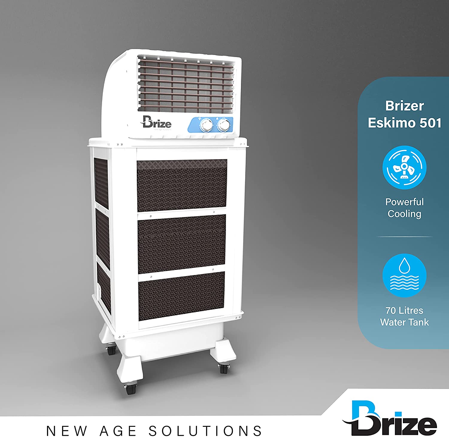 Buy Brizer Eskimo 501H Unique Duct Design Cooler - 70Littre With 4 Side ...