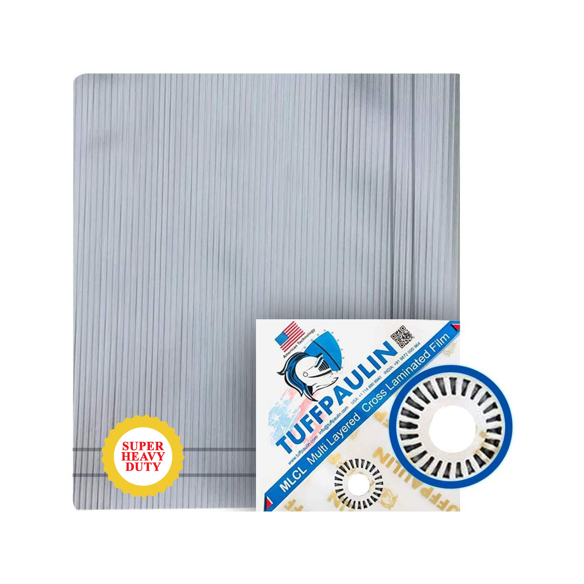 Buy TUFFPAULIN 60FT X 40FT 200GSM Silver Hay Cover Super Heavy Duty ...