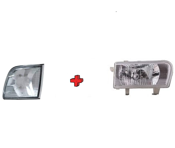 Buy Head Light For Tavera Type-1 Old model Right Driver Side + Corner ...