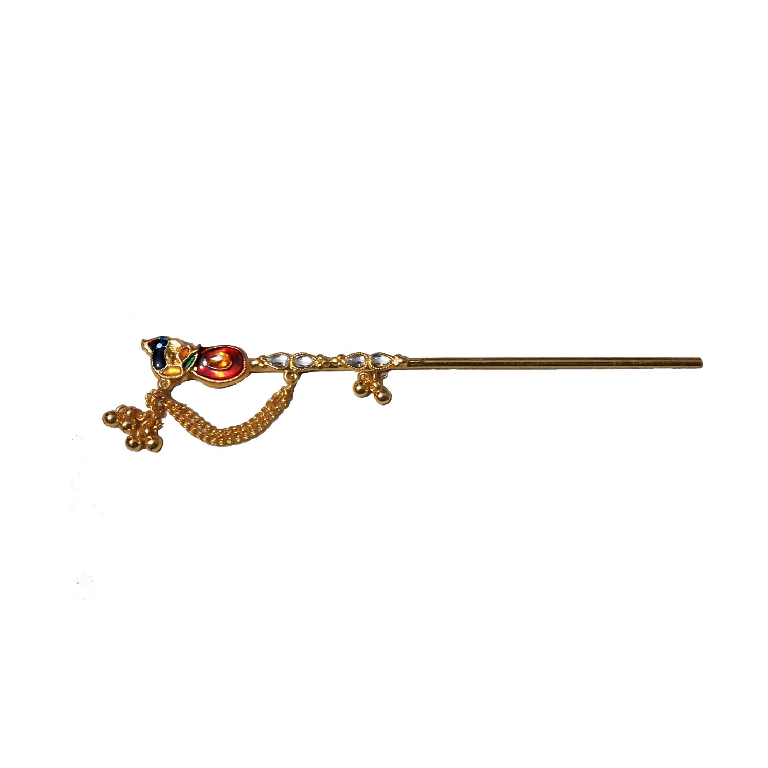 Buy Beautiful Multi Color Metal Krishna Basuri/Flute for Laddu Gopal ...