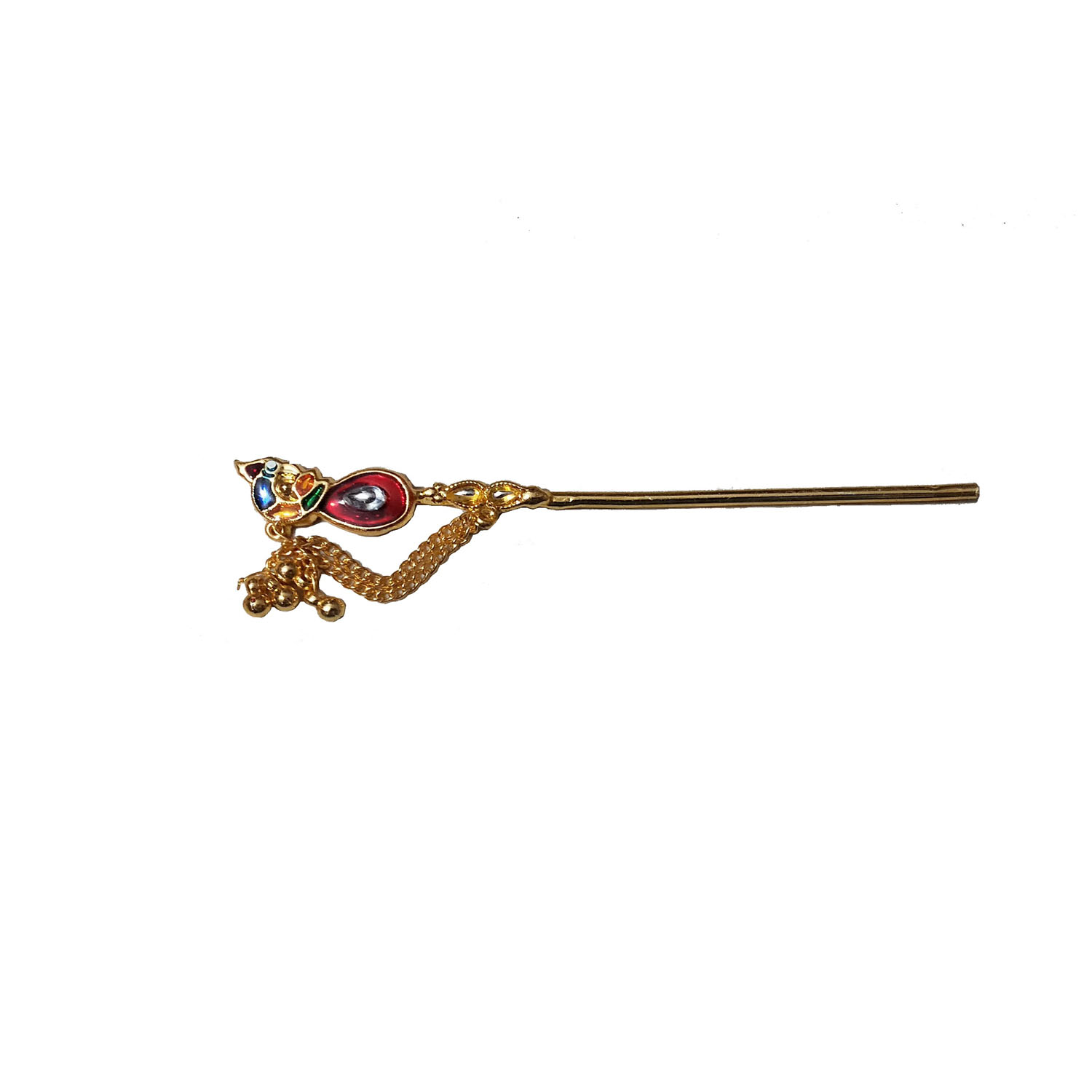 Buy Beautiful Multi Color Metal Krishna Basuri/Flute for Laddu Gopal ...