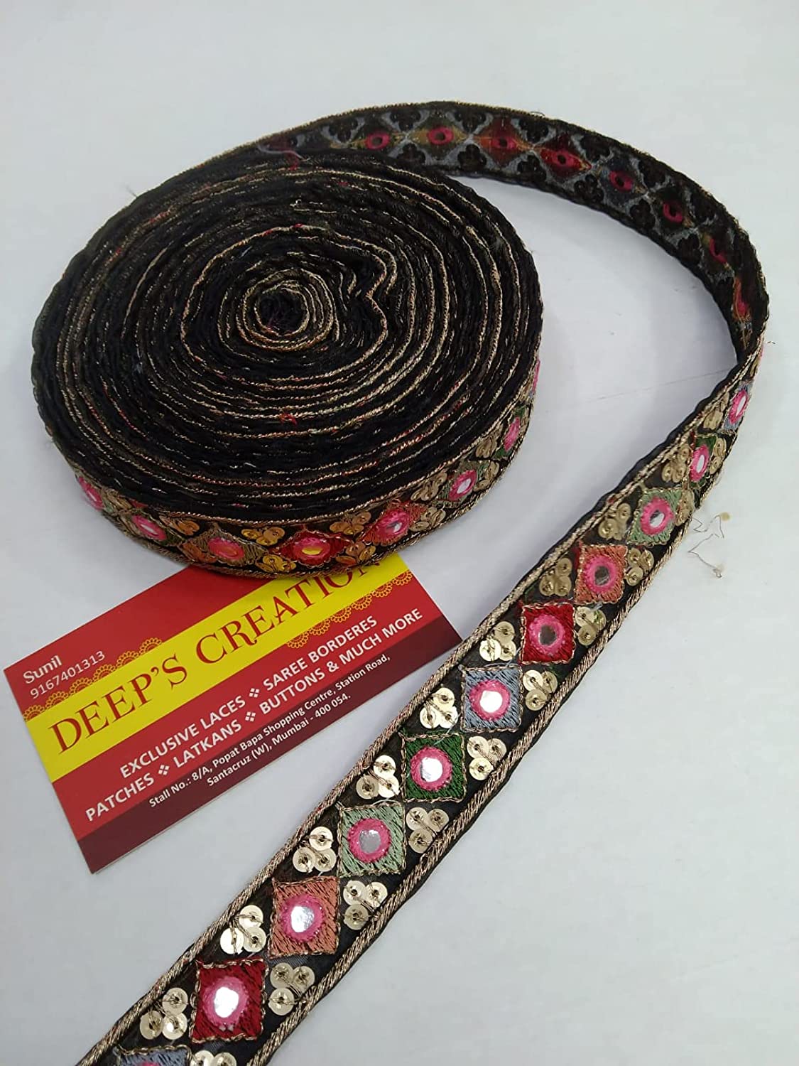 Buy DEEPS Creation Cotton Fabric Handmade Lace Reel with Pattern ...