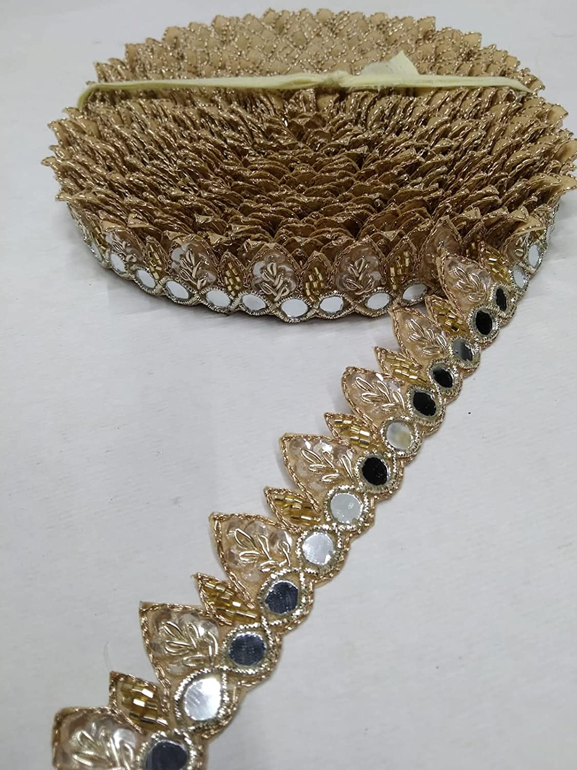Buy DEEPS Creation Cotton Fabric Handmade Lace Reel with Cutwork ...