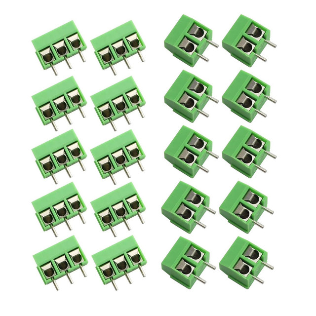 Buy TECHDELIVERS Combo of 2 pin 3 Pin PBT PCB Mount Screw Terminal 5mm ...