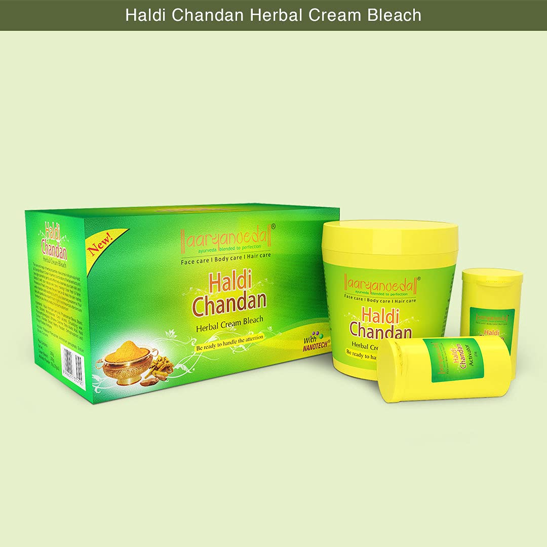 Buy Aryanveda Herbals Haldi Chandan Bleach Cream 250gm & Sunscreen ...