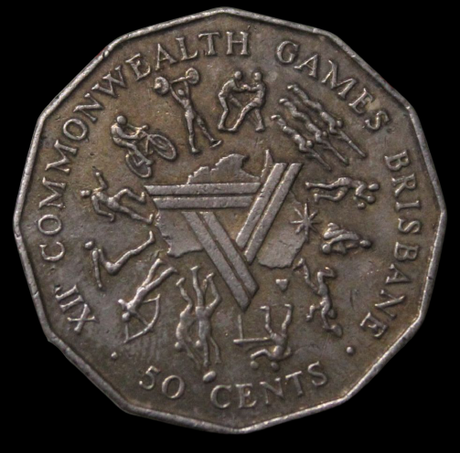 Buy 50 CENTS (1982) COMMONWEALTH GAMES BRISBANE ELIZABETH II AUSTRALIA ...