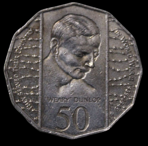Buy 50 CENTS (1995) WEARY DUNLOP - ELIZABETH II AUSTRALIA PACK OF 1 ...