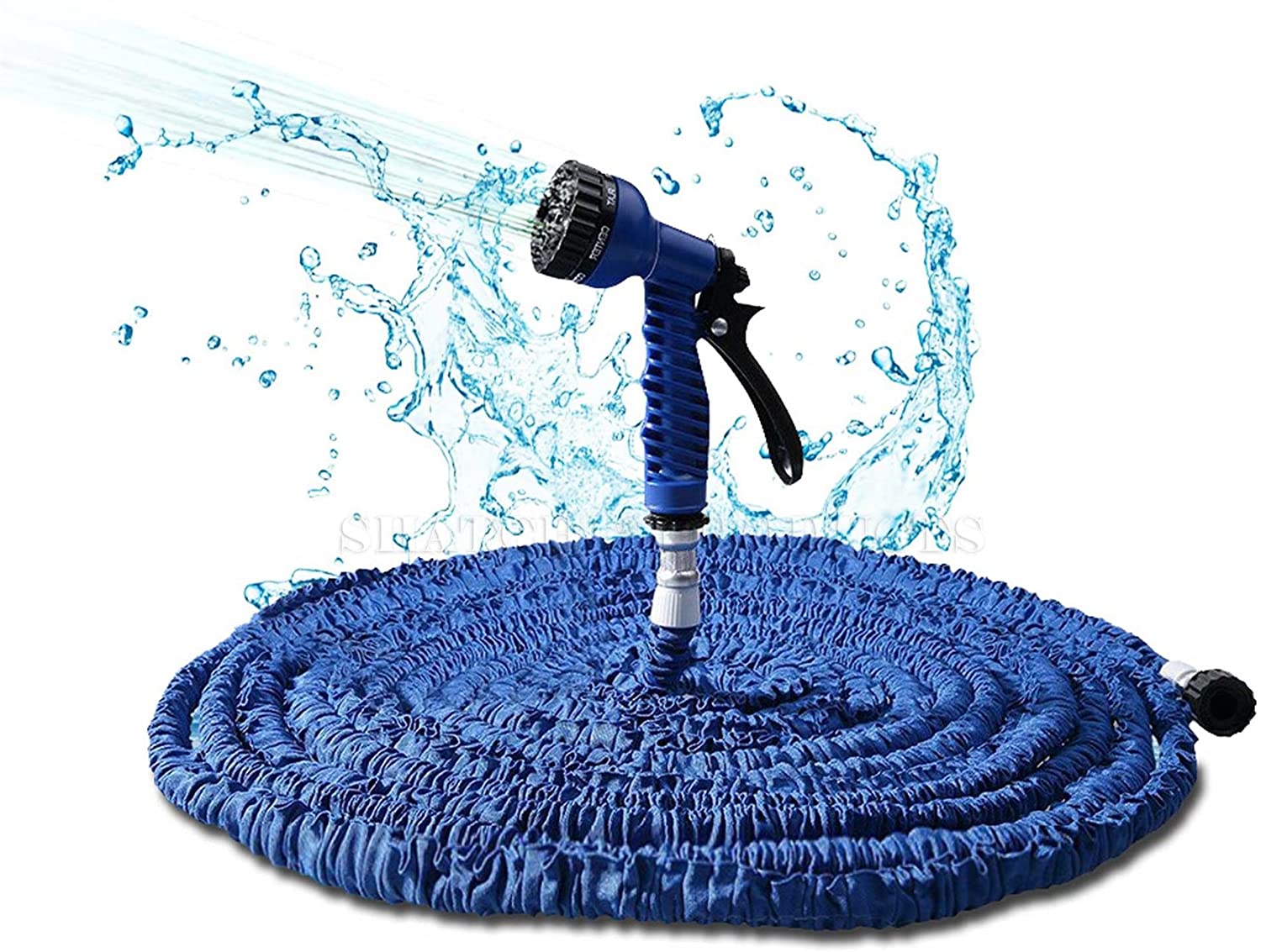 Buy 50 ft Plastic Expandable Nozzle Flexible Water Hose Pipe with Spray ...