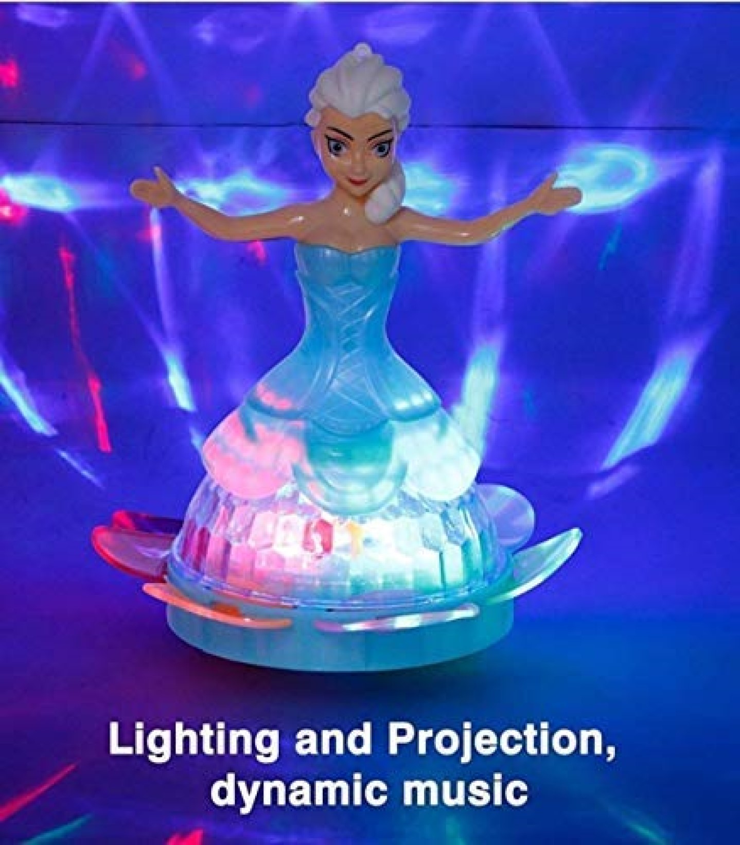 Buy 360 Degree Rotating Musical Lighting and Dancing Frozen Doll For ...