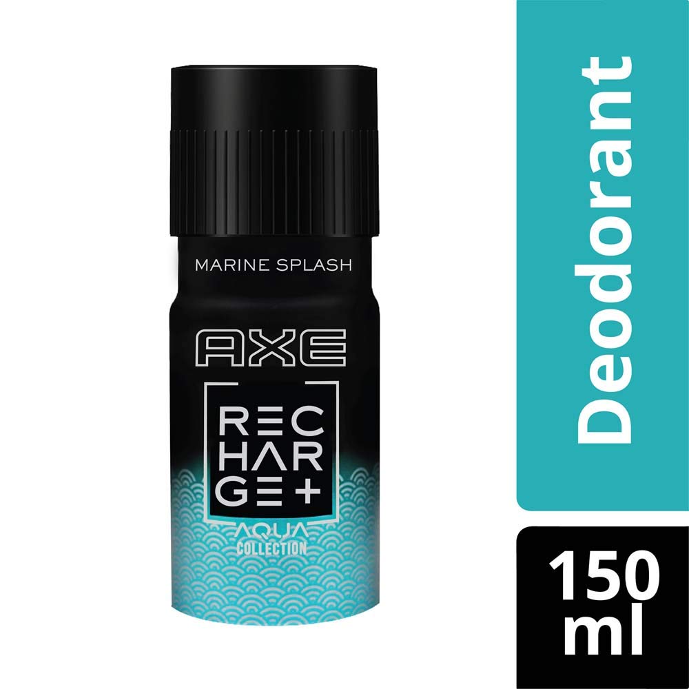 Buy Axe Recharge Marine Splash 24x7 Unisex Deodorant Body Spray, 150ml ...