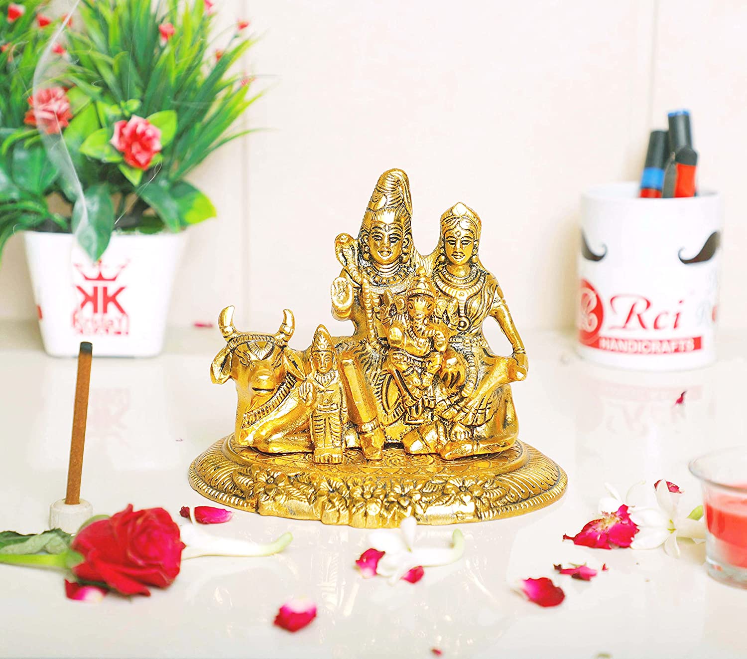 Buy YUVAANSH Creations Lord Shiva Family Statue,Shiva Metal Statue ...