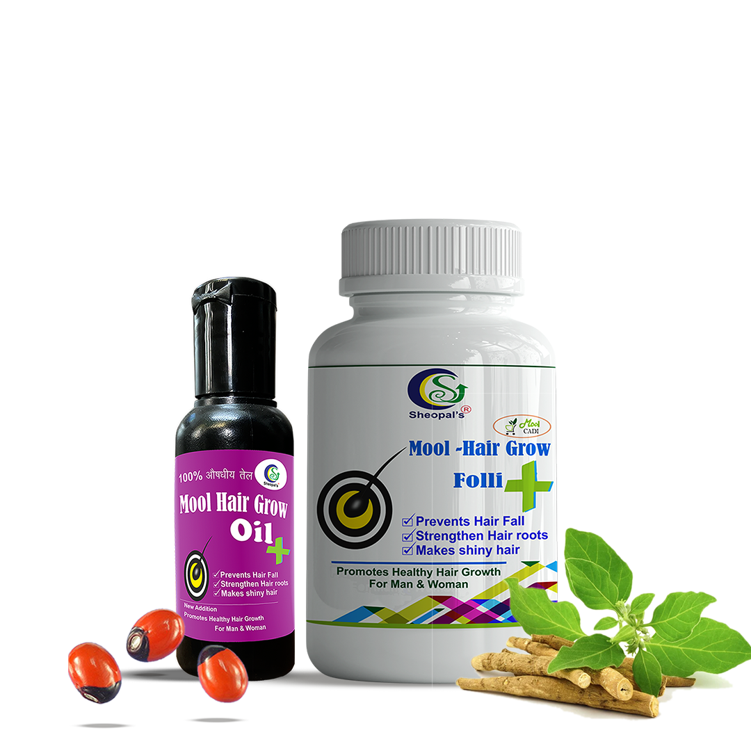 Buy Mool Hair Grow Oil and Capsules Combo Extract Pack Regrowth of Hair ...