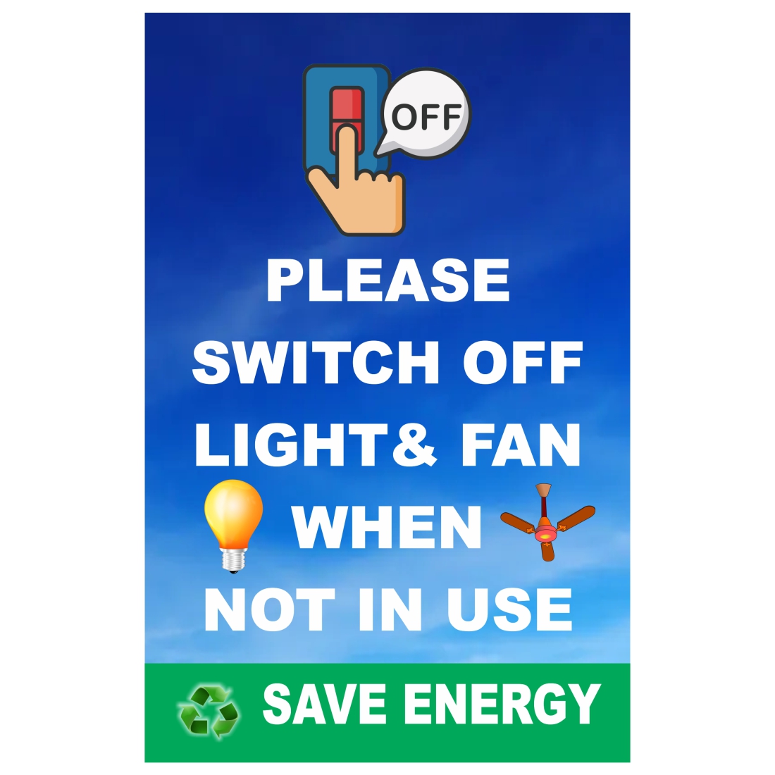 Buy Please Switch Off When Not Use For Board Place, Electricity Place ...