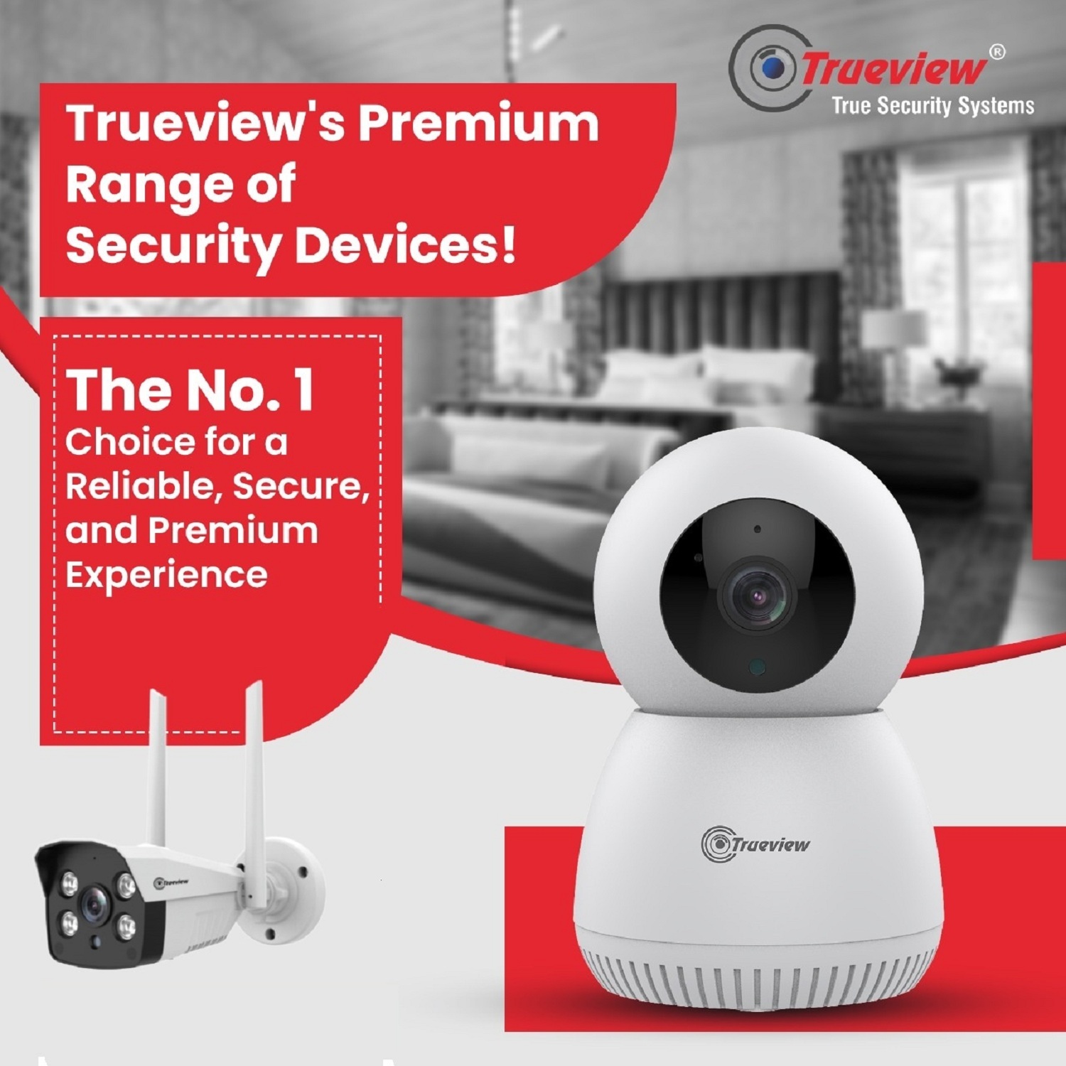 Buy Trueview Robot Pan/Tilt WiFi Security Camera 3MP (White) Online ...
