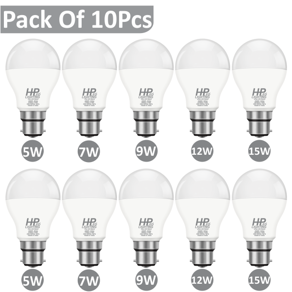 Buy HP LED LIGHTING 5791215W ROUND B22 LED BULB PACK OF 10 Online ...
