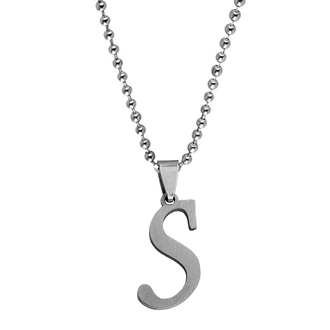 Buy M Men Style English Alphabet Letter Initial S Alphabet Silver ...