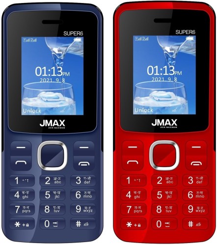 Buy Jmax Super 6 Combo of Two Mobiles(Blue : Red) Online @ ₹1699 from ...