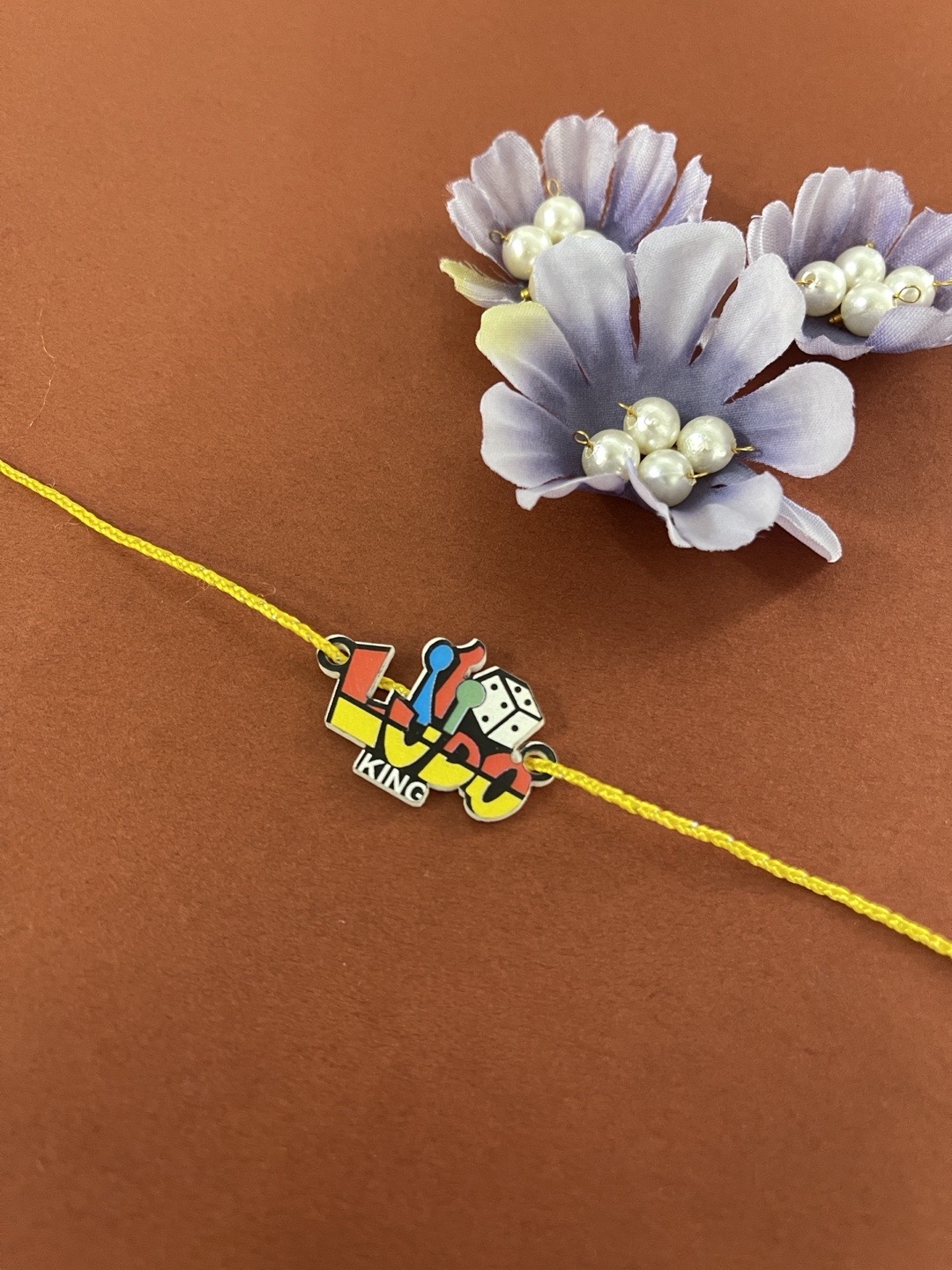 Buy Unique Designer Ludo King Game Rakhi With Yellow Thread Rakhi For ...