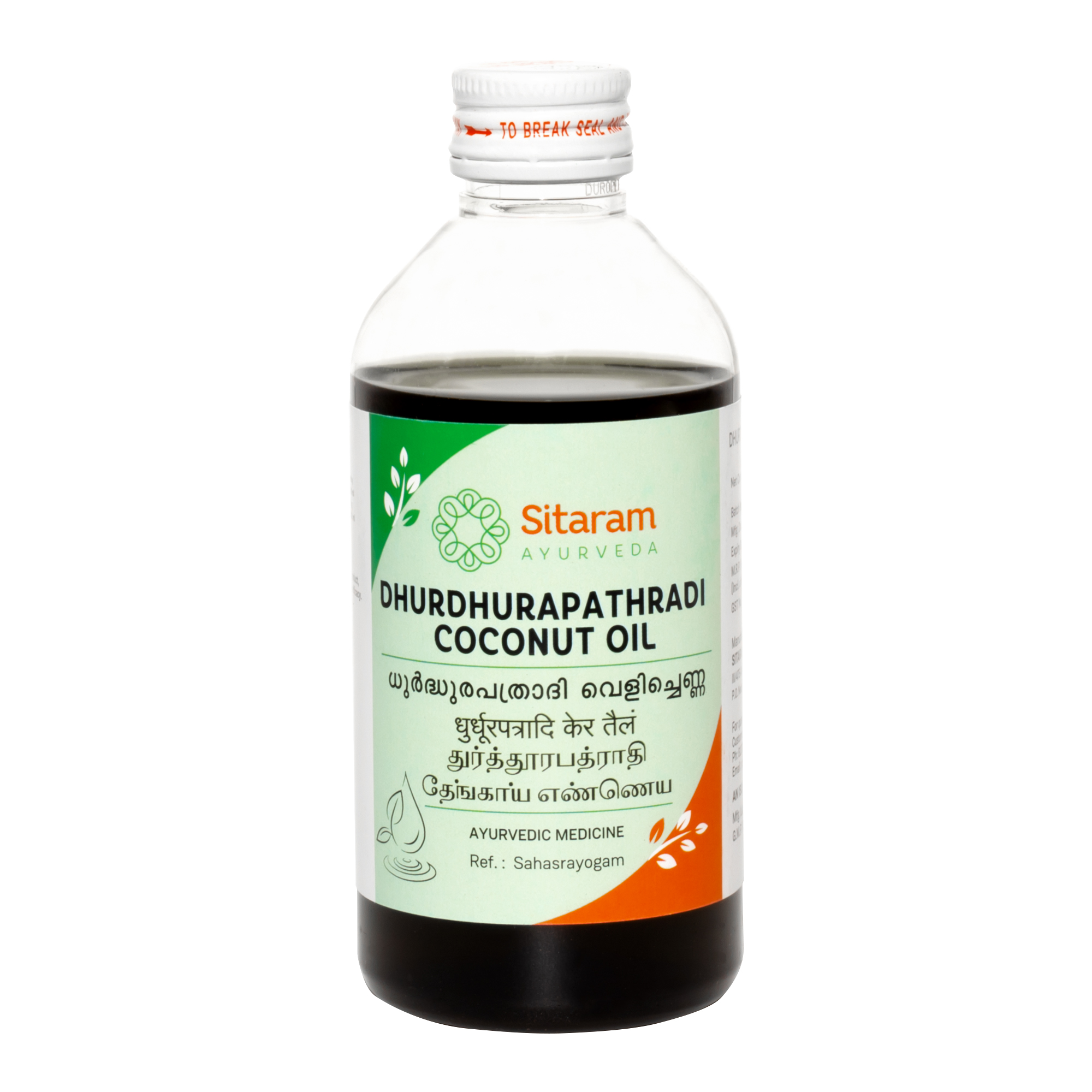 Buy Sitaram Ayurveda Dhurdhurapathradi Coconut Oil 200ml Online @ ₹190 ...