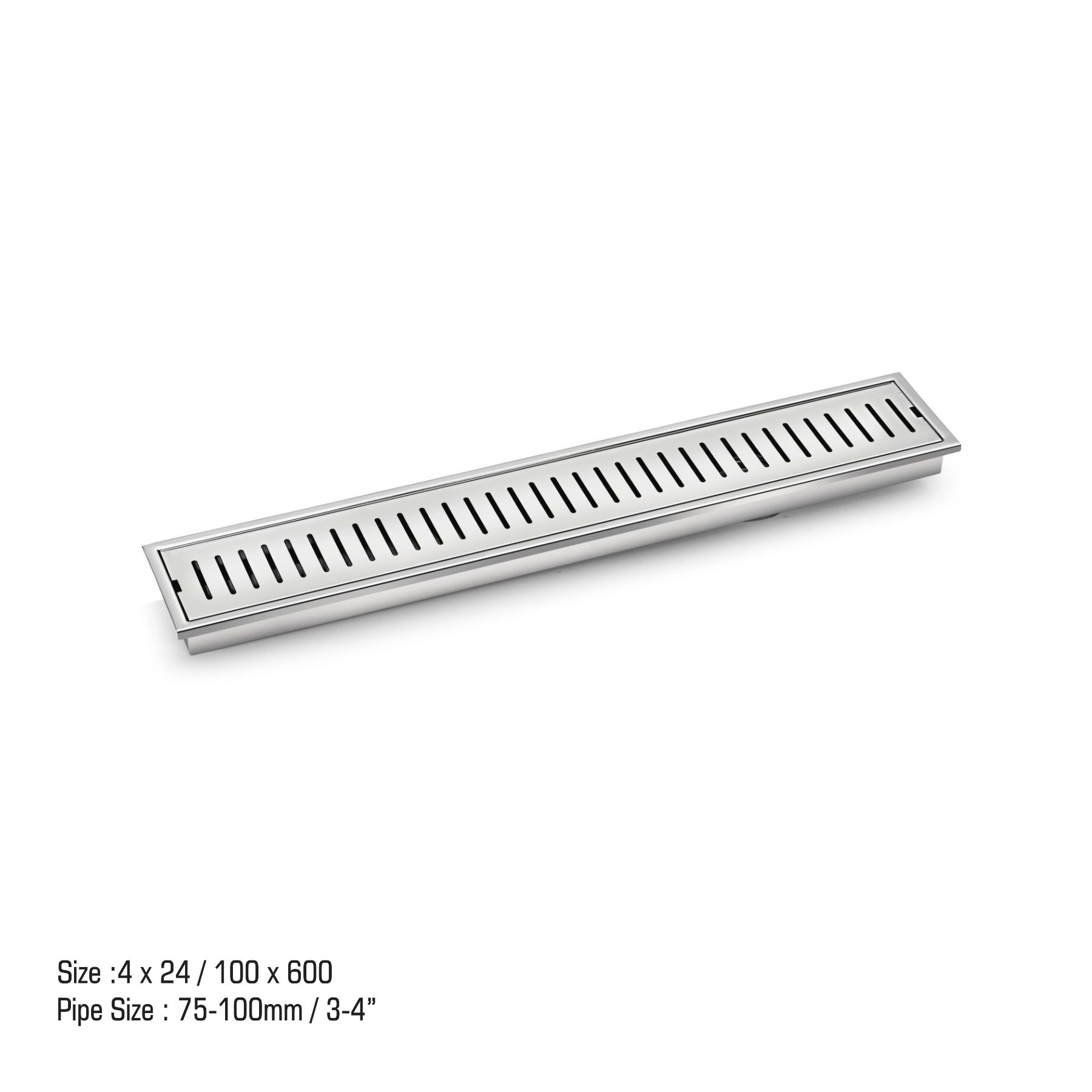 Buy Sanjay Chilly Stainless Steel Shower Channel Classic 600 mm AISI ...