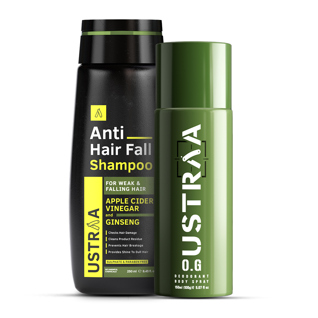 Buy Ustraa O.G Deodorant - 150ml And Anti-Hair Fall Shampoo - 250ml ...