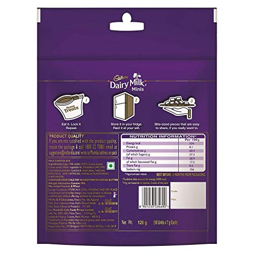 Buy Cadbury Dairy Milk Chocolate Home Treats 126g - Pack Of 1 Online ...