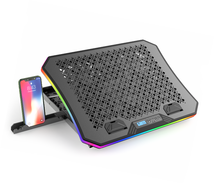 Buy Lapcare WINNER PRO RGB Cooling Pad with 6 Fans Laptop Stand Online ...