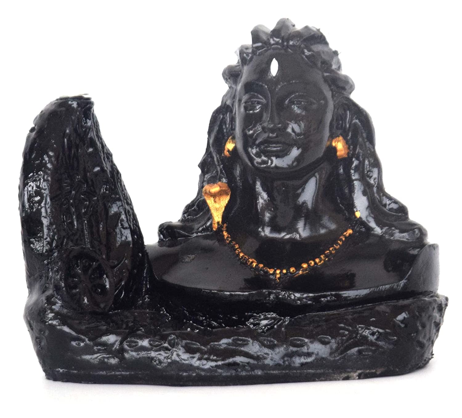 Buy India Gardening Adiyogi Dhyana Mudra Smoke Fountain Figurine with ...
