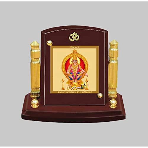 Buy DIVINITI Ayyapan Ji God Idol Photo Frame for Car Dashboard Table ...