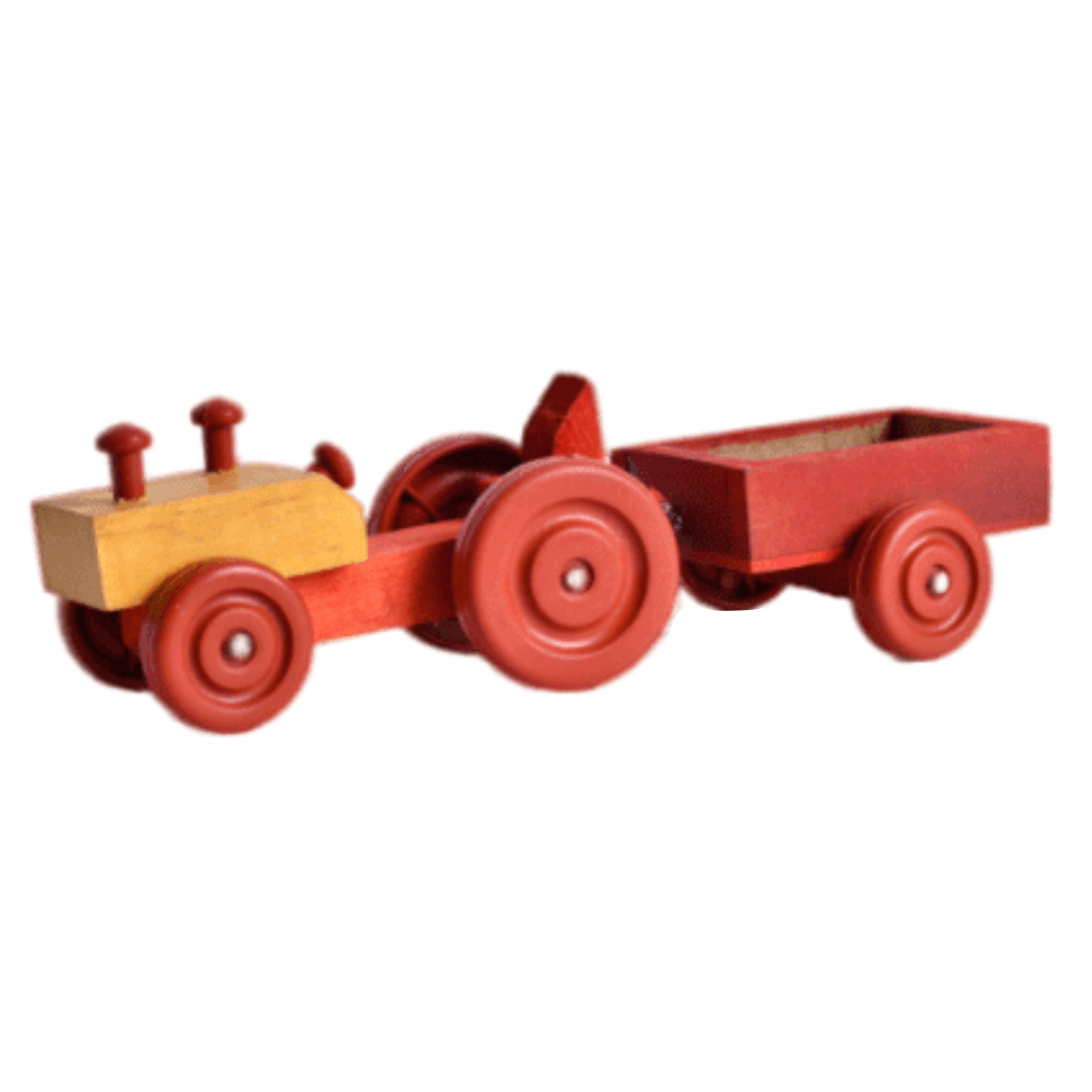 Buy The Allchemy Wooden Toy Tractor With Trolley (small) Online @ ₹399 ...