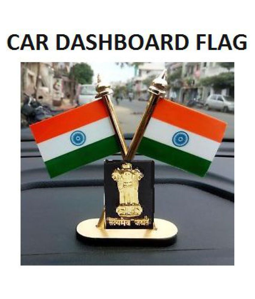 Buy love4ride Carpoint Decorative Indian Flag Stand With Ashok Stambh ...