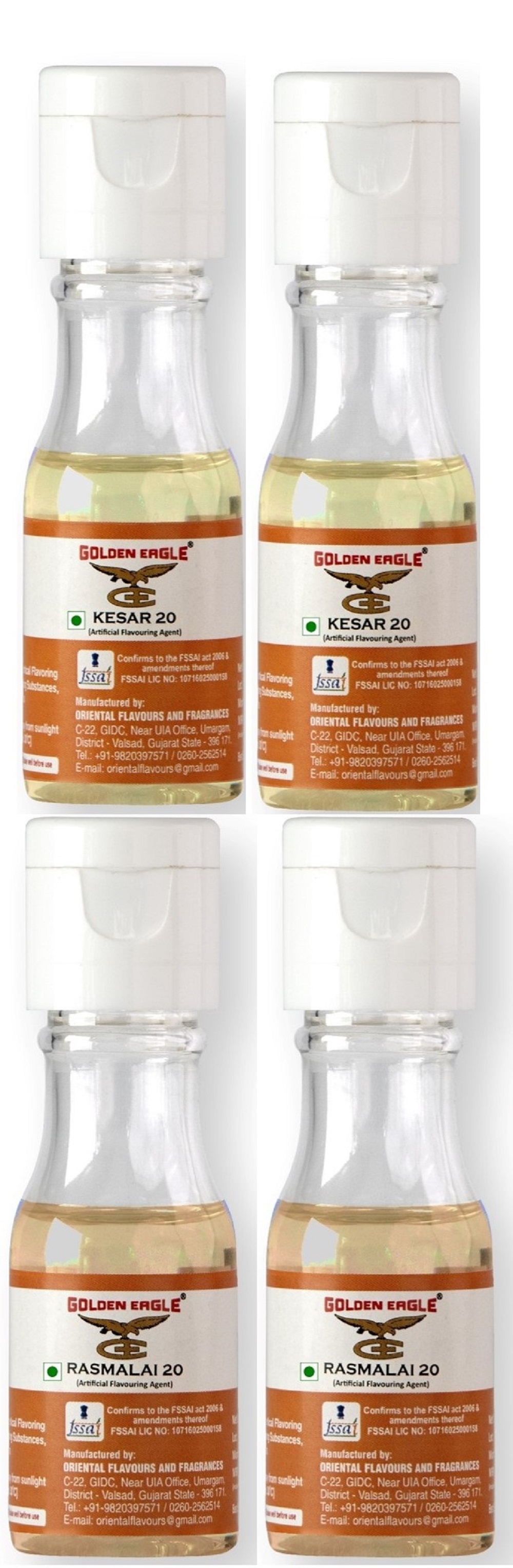 Buy Golden Eagle Combo of Essence 2 x Kesar, 2 x Rasmalai Flavors ...
