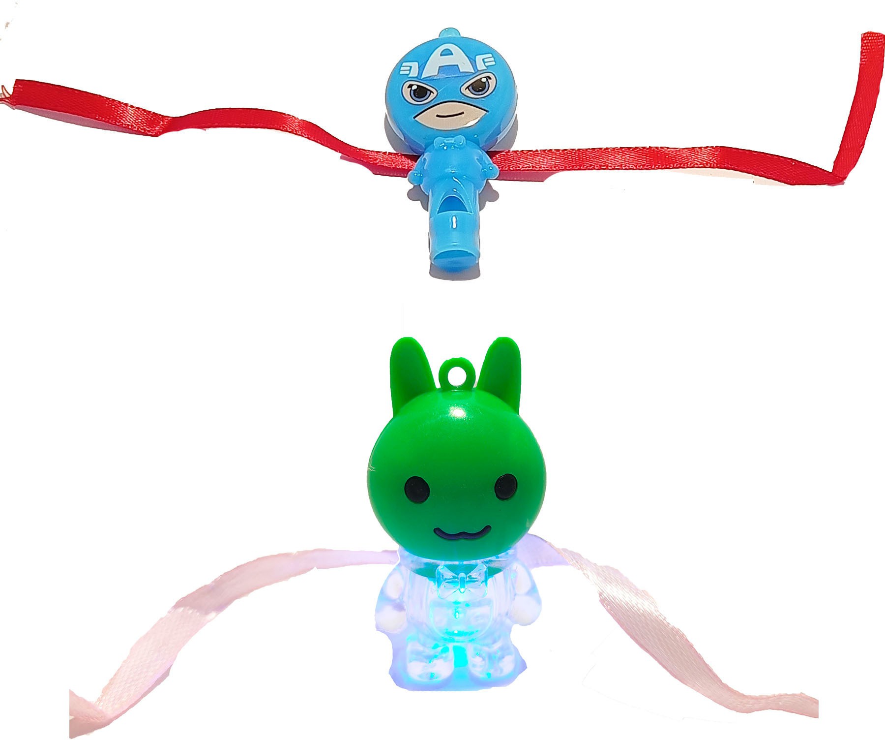 Buy KAVIM Avengers, cartoon character led light with whistle kids rakhi ...