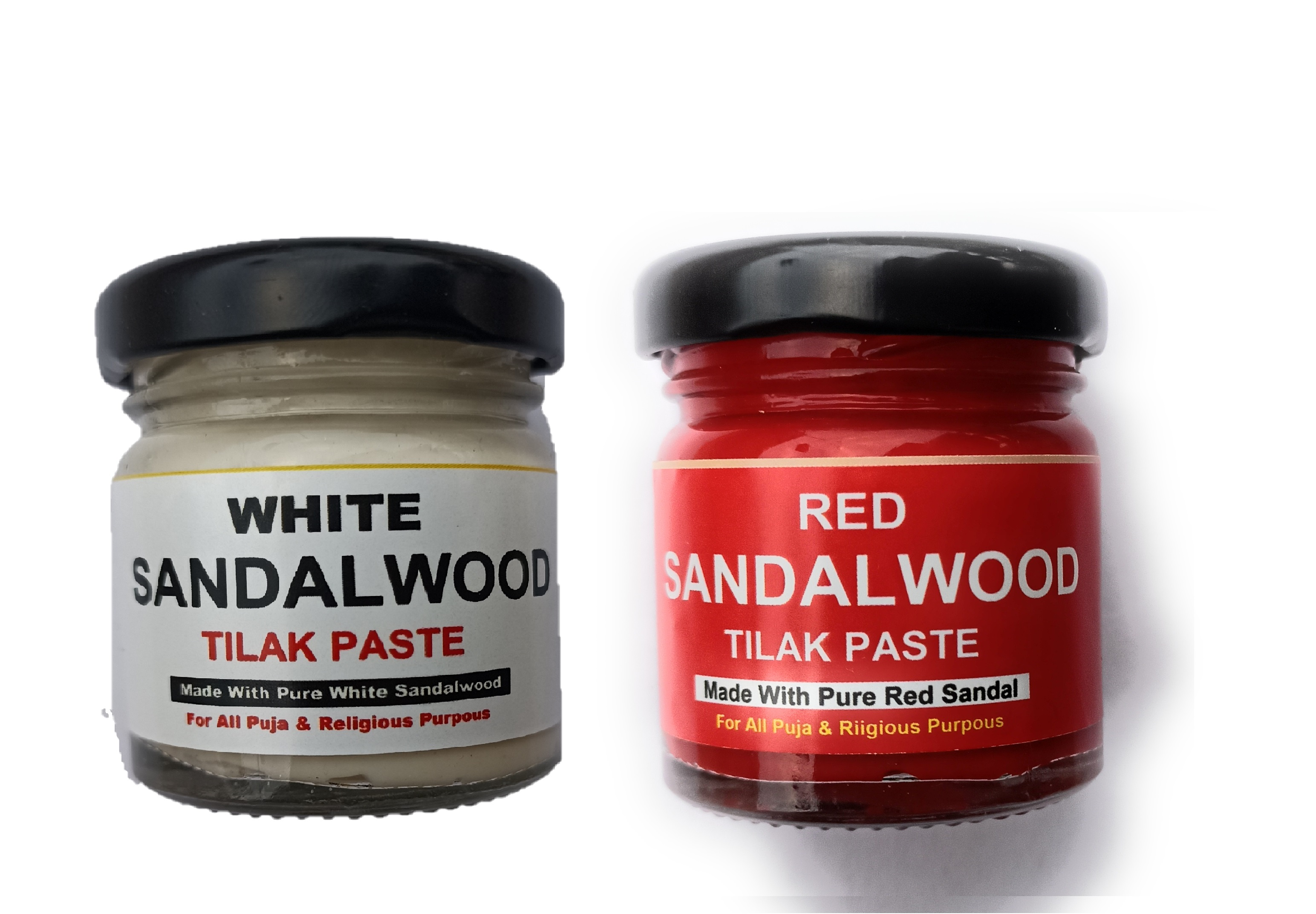 Buy Red Sandalwood Paste +White Sandalwood Tilak Made With Pure and ...