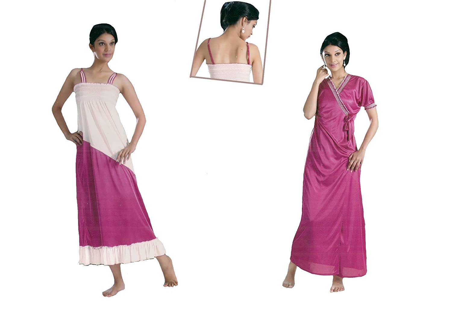 Buy Womens nightwear set 2pc Nighty Over Coat hot bedroom Set 1484 ...