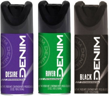 Buy Denim Deo Desire, River, Black Body Spray 150ml Deodorant Spray ...